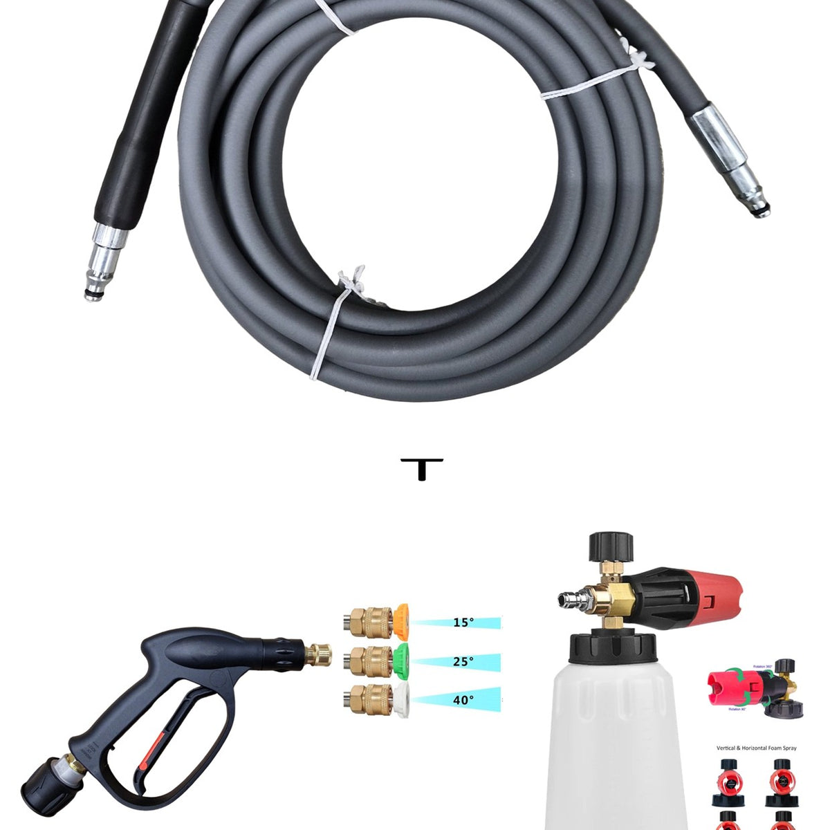Nilfisk Core PU replacement hose, short trigger & foam Lance with quic ...